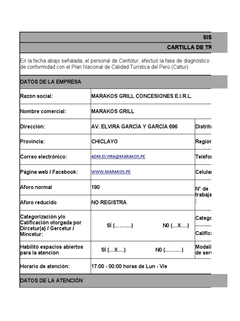 Resumen Diagnóstico Marakos Grill Elvira | PDF
