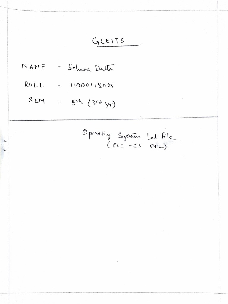 Soham Datta OS LAB 2 | PDF