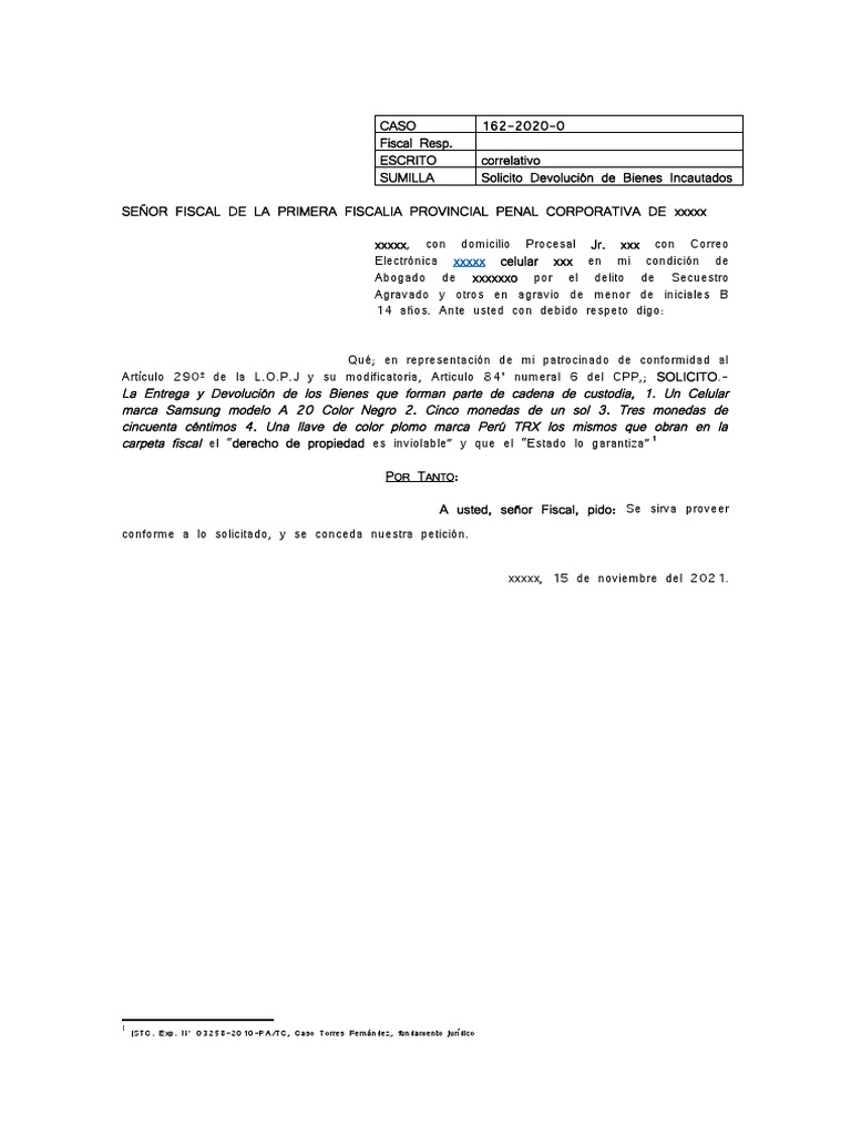 Devolucion de Celular | PDF