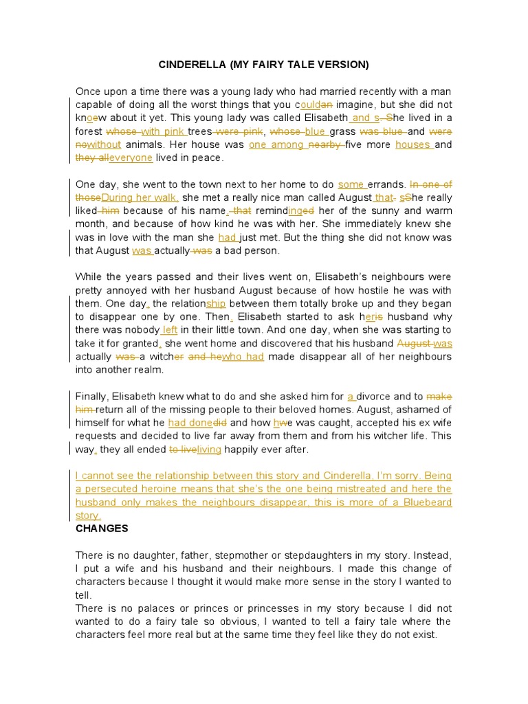 Cinderella - My Fairy Tale Version | PDF