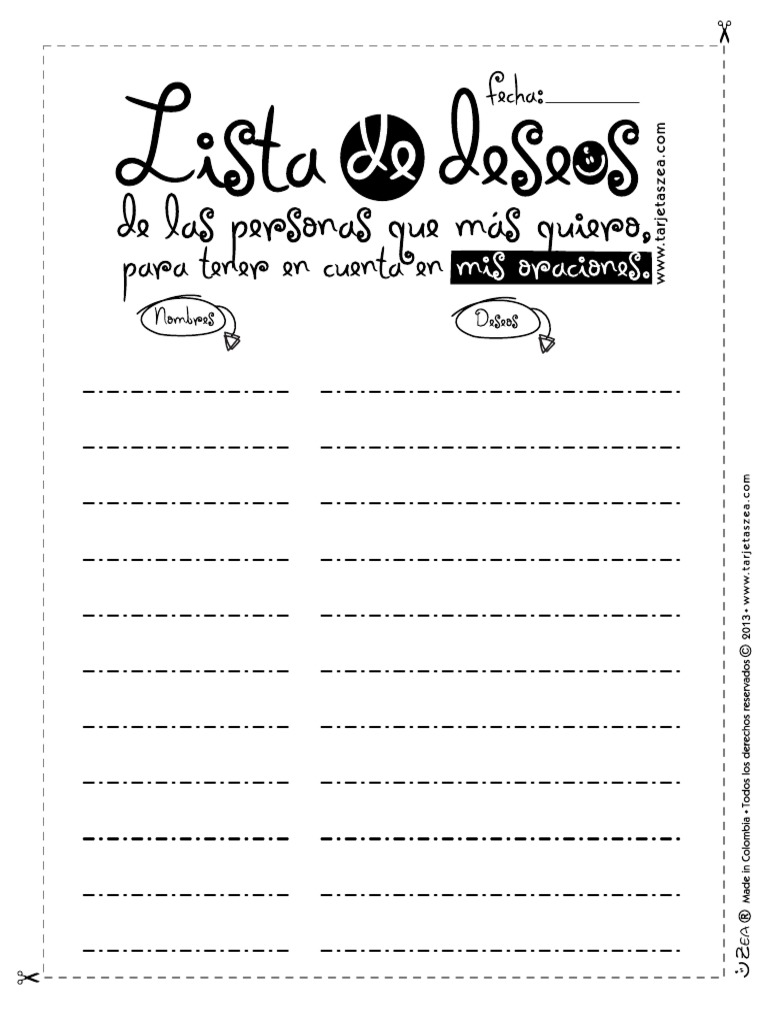 Lista de Deseos | PDF