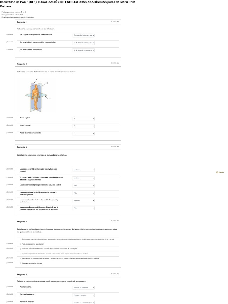 Pac 1 (Uf1) M2 | PDF | Órgano (anatomía) | Morfología (biología)