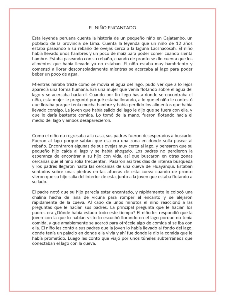 EL NIÑO ENCANTADO | PDF