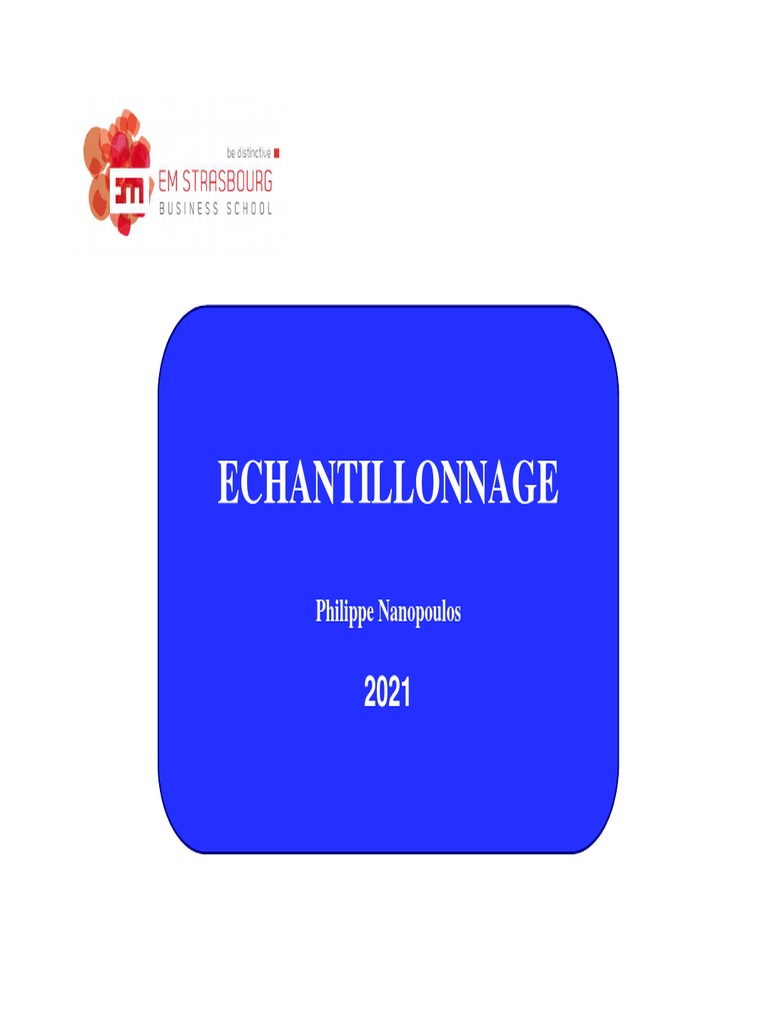 Échantillonnage et méthodes statistiques | PDF