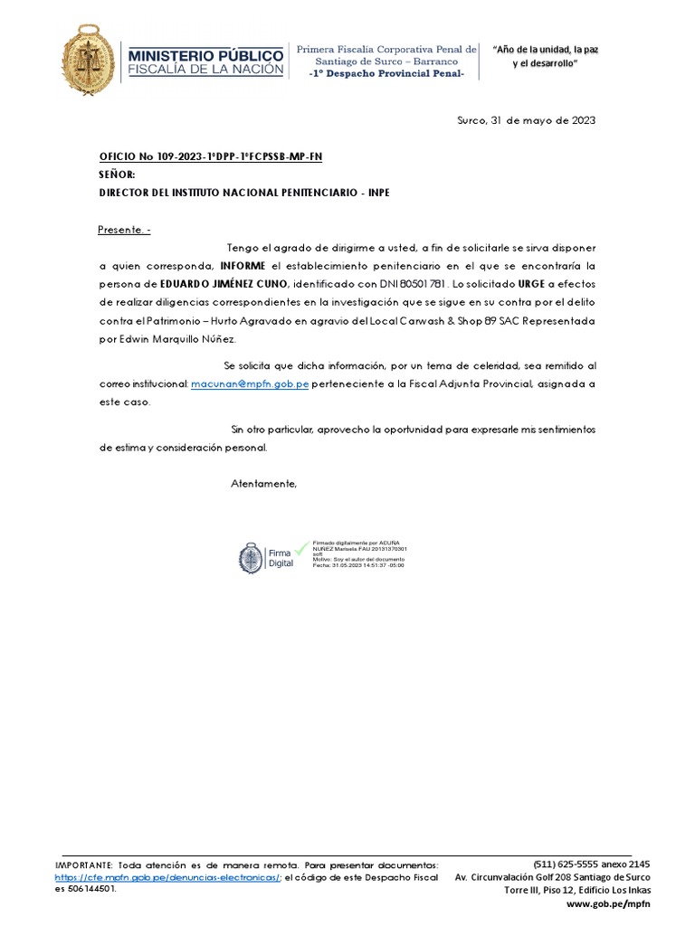 Inpe Oficio (F) | PDF