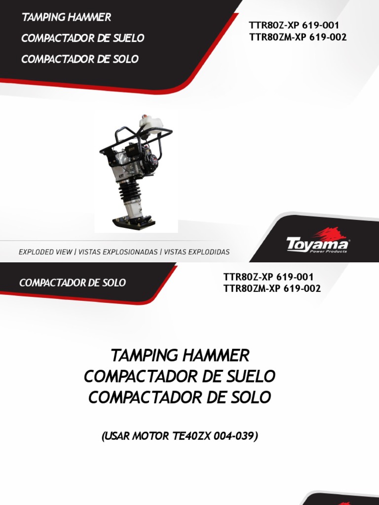 Tornillo DRXP para Compactador TTR80 | PDF | Arandela (Hardware) | Tornillo