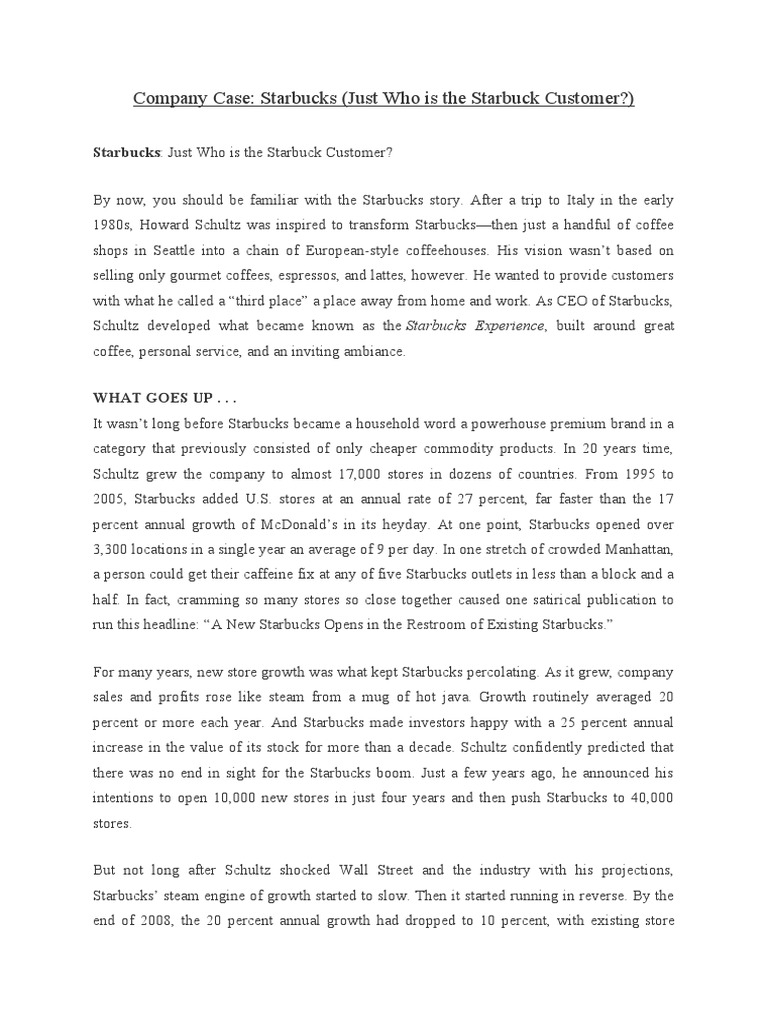 Starbuck Case | PDF | Starbucks | Coffee