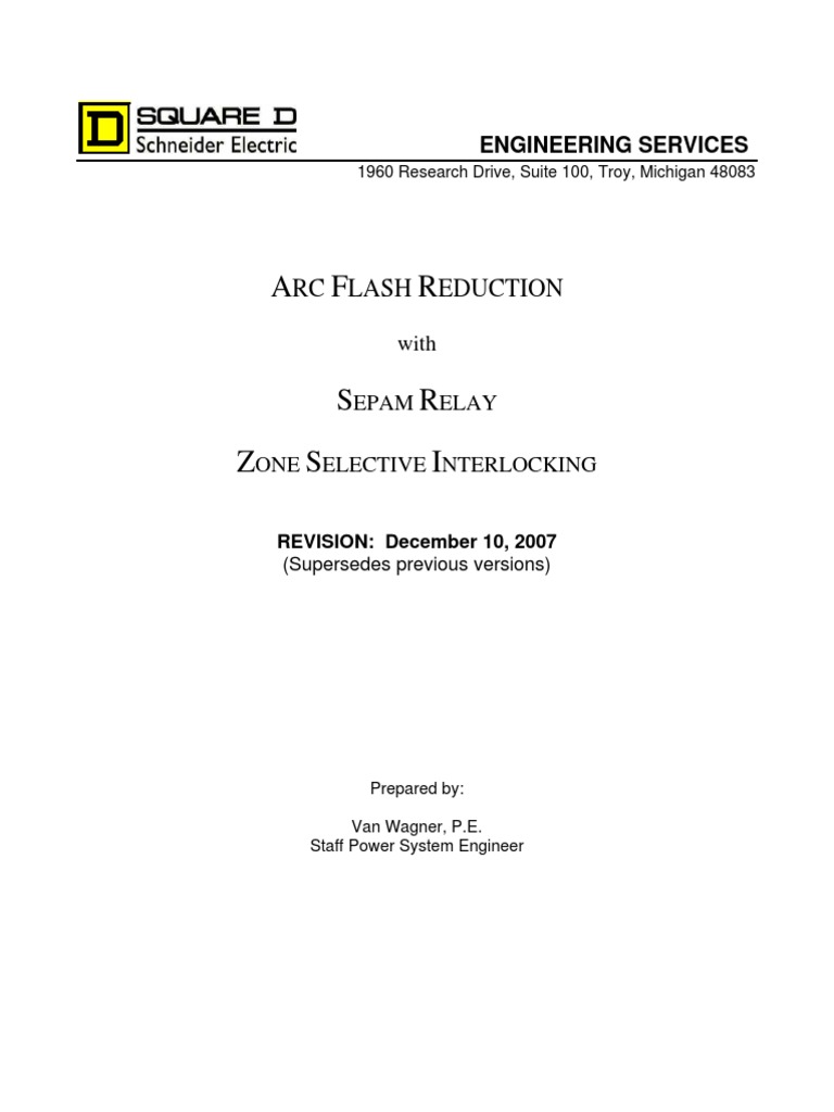 Arc Flash Reduction with Sepam ZSI | PDF | Relay | Power Supply
