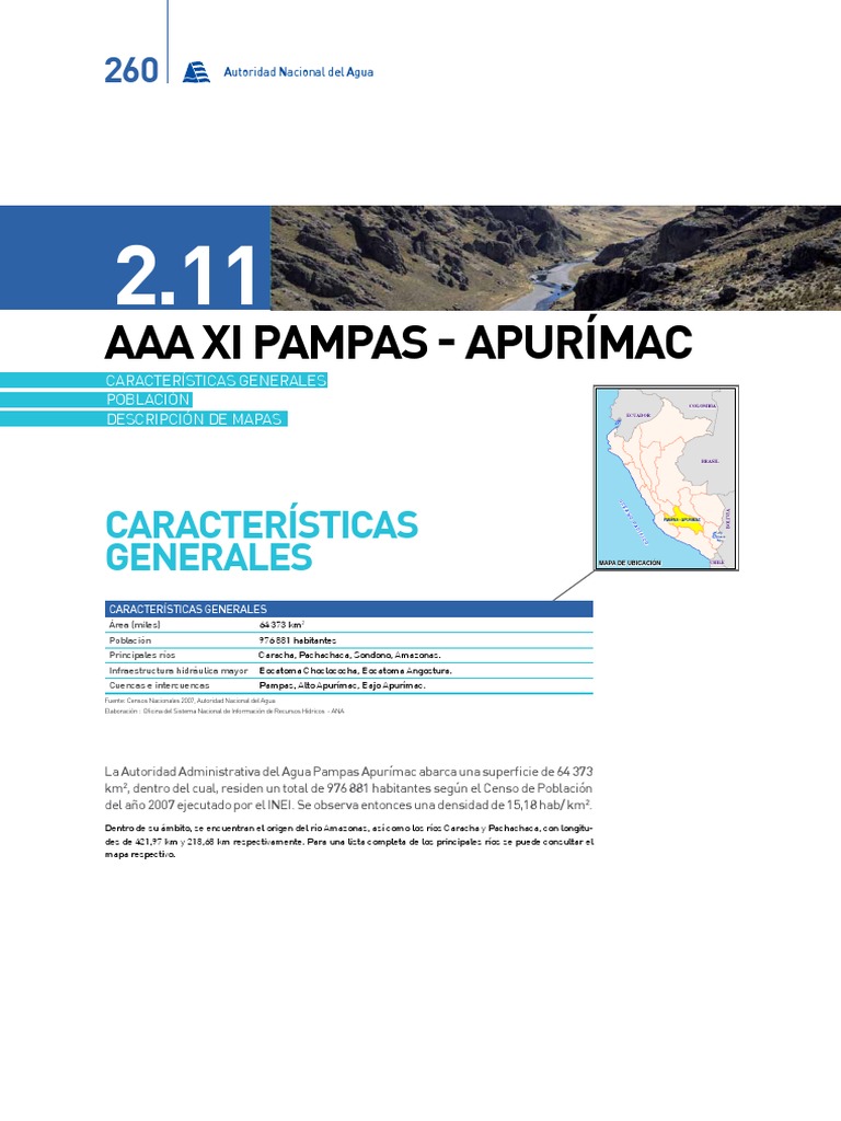 Red Hidrografica Pampas Apurimac | PDF | Agua y el medio ambiente | Hidrología
