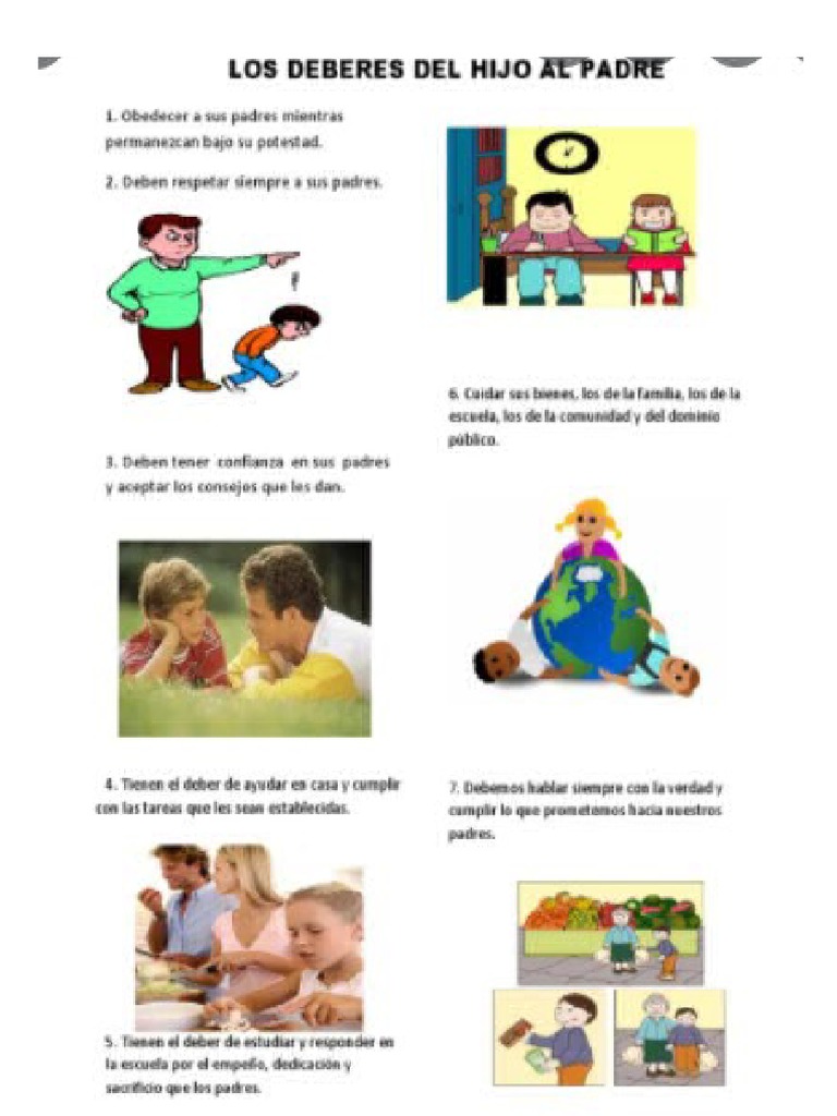 Deberes y Derechos de Los Hijos | PDF