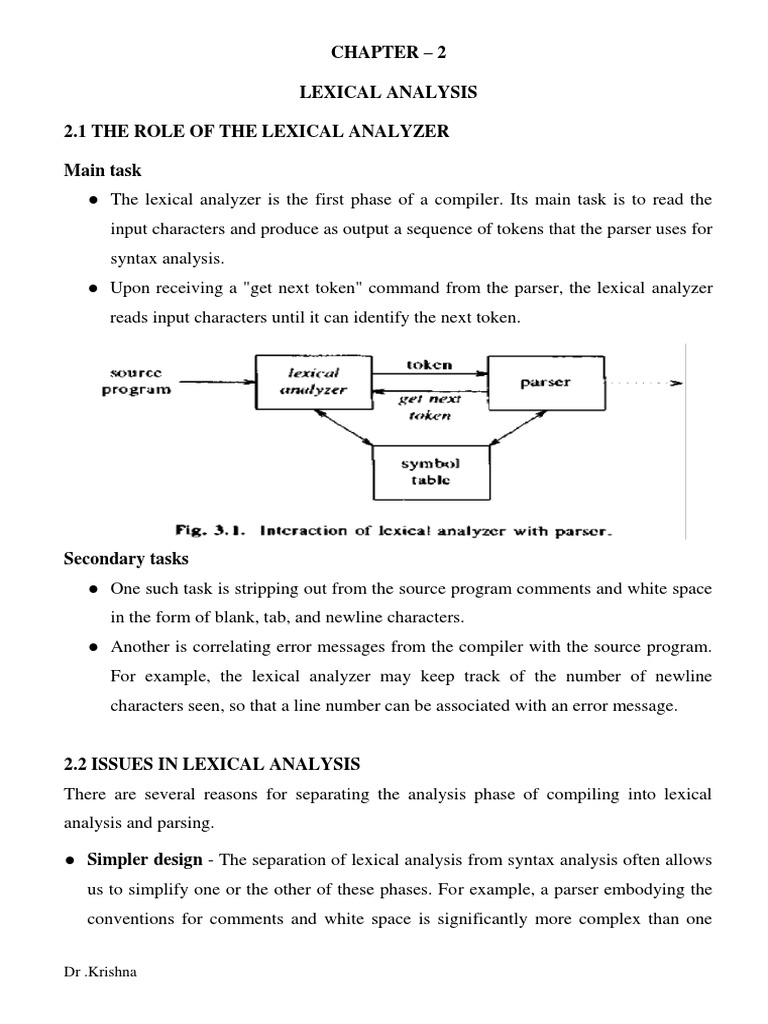 rkCD-Chapter 2 - LEXICAL ANALYSIS | PDF | Parsing | String (Computer ... rkCD-Chapter 2 - LEXICAL ANALYSIS | PDF | Parsing | String (Computer ...