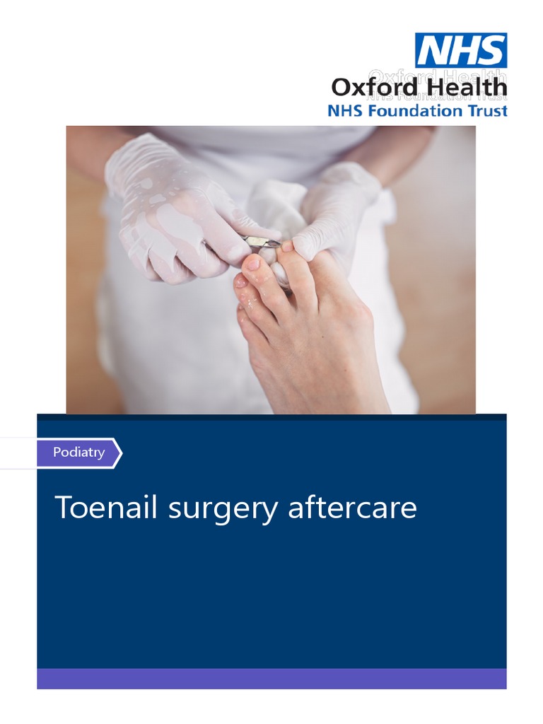 OH 183.20 Toenail Surgery Aftercare | PDF