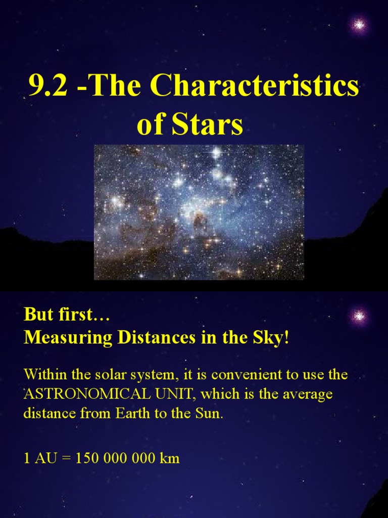 9.2 - Characteristics of Stars | PDF