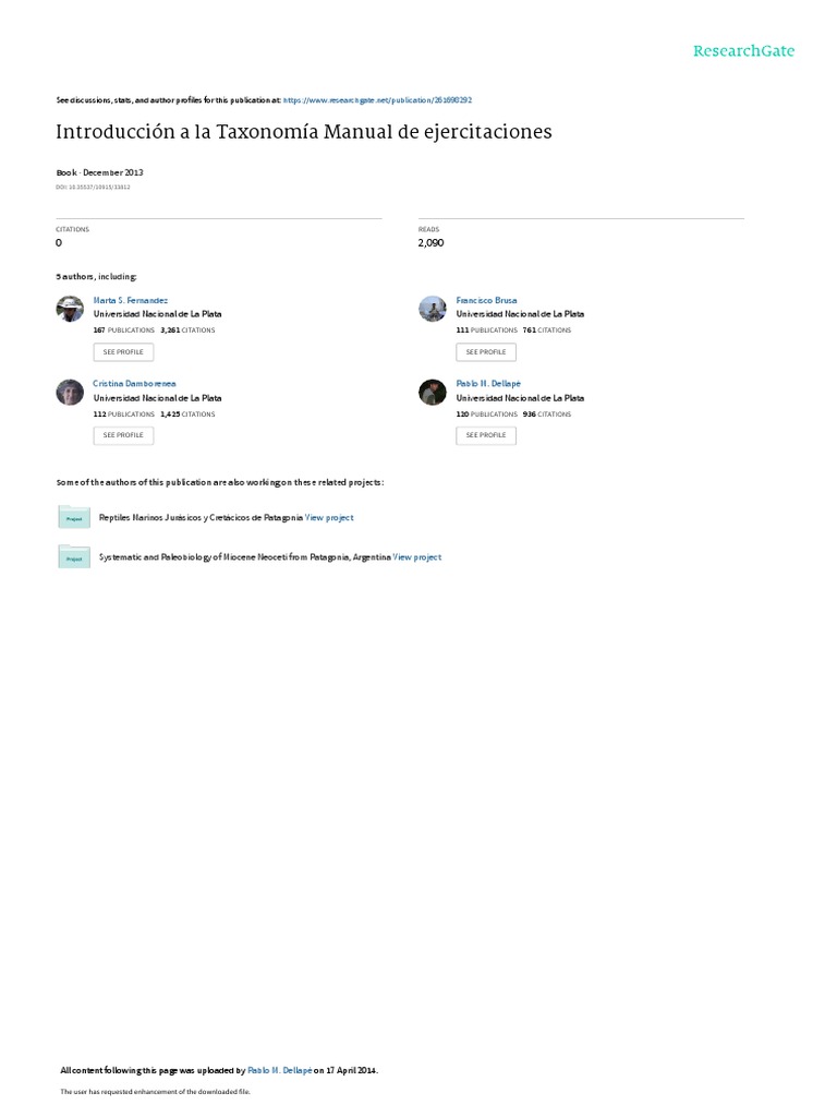 L01 ManualdeEjercitacionesTaxonoma | PDF