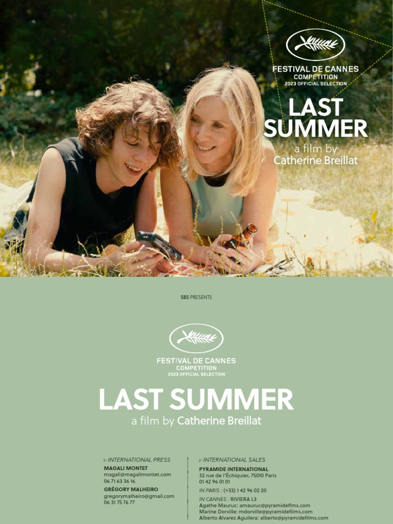 LAST SUMMER (Press Kit) | PDF | Love | Eroticism