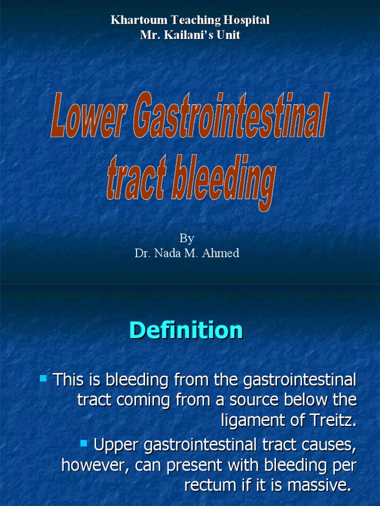 Lower GIT Bleeding | PDF | Hemorrhoid | Colorectal Cancer