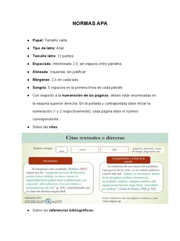 NORMAS APA PARA INFORMES Y ENSAYOS (1) | PDF