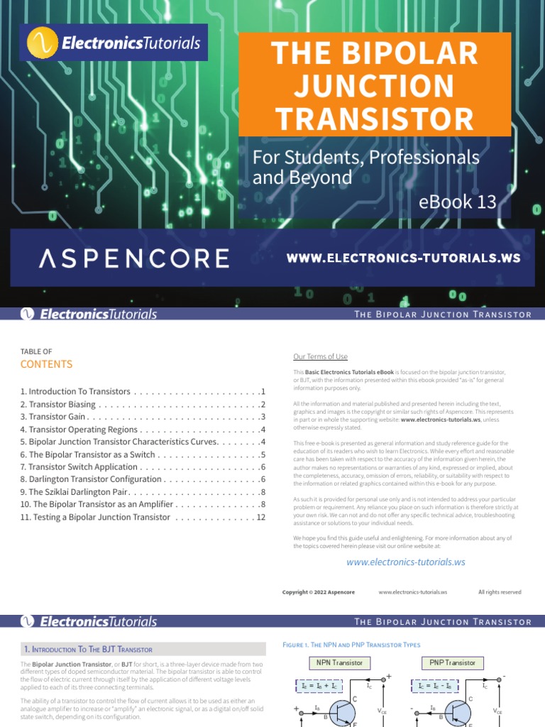 BJT Transistor Ebook | PDF | Bipolar Junction Transistor | P–N Junction