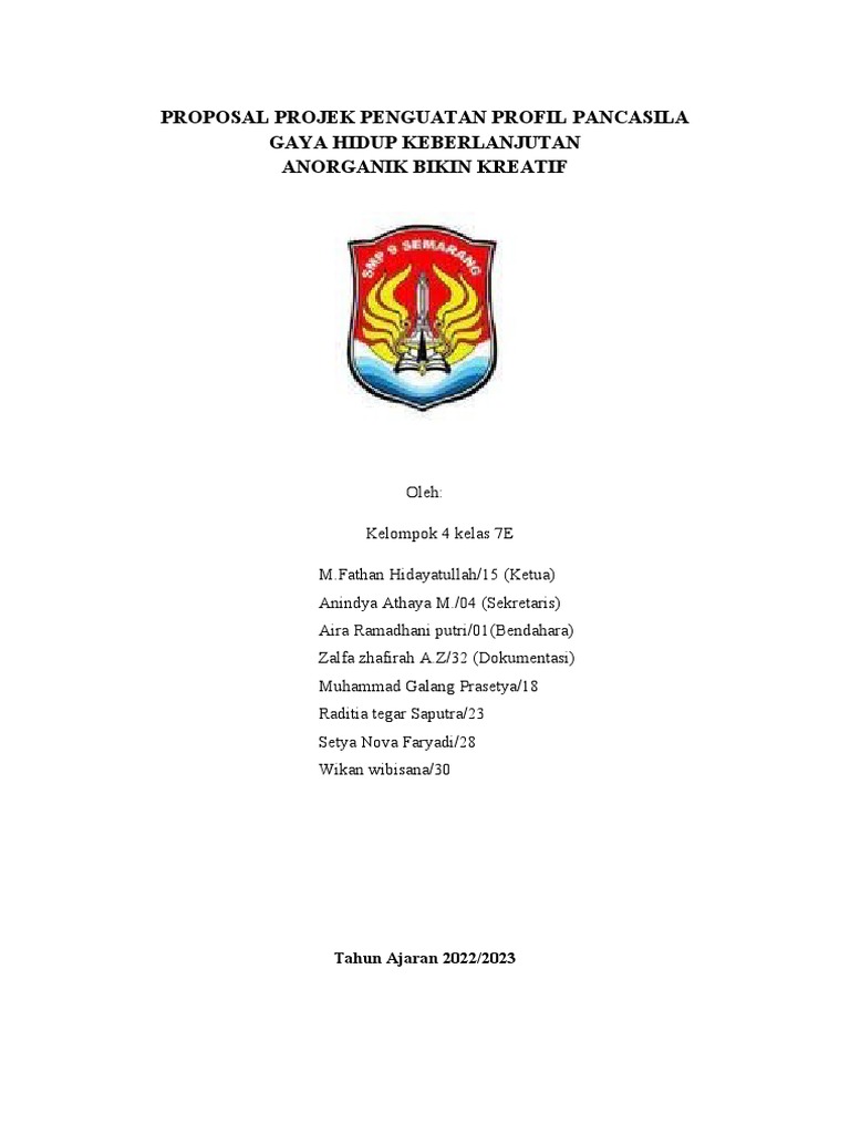 Proposal Gaya Hidup Berkelanjutan Kel 4-1 | PDF