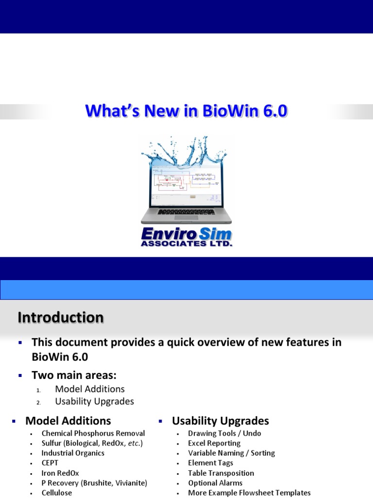 What's New in BioWin 6.0 | PDF | Anaerobic Digestion | Precipitation ...