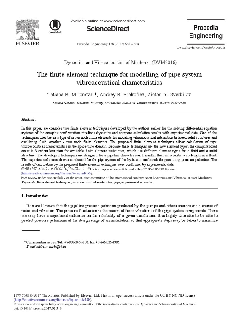Finite Element On Pipeline | PDF | Finite Element Method | Resonance