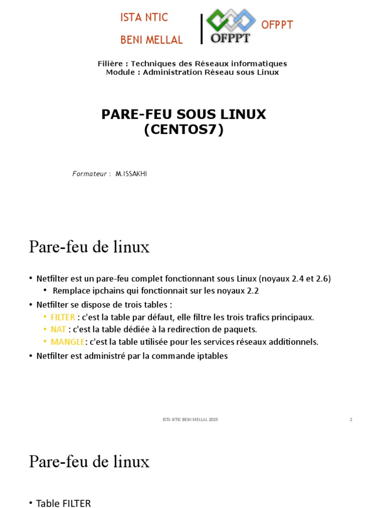Cours Iptables | PDF | Ordinateurs