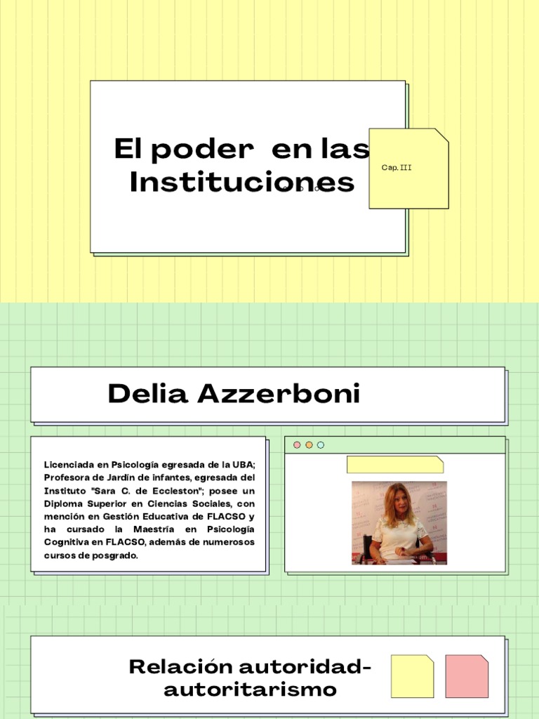 El Poder en Las Instituciones | PDF | Institución | Sicología