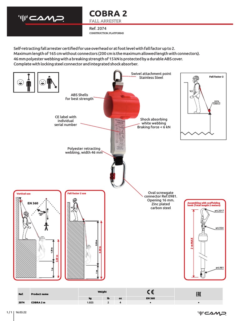 Camp Safety-COBRA 2 Ref.2074 | PDF