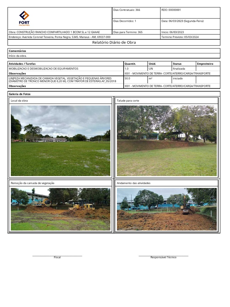 Relatorio Diario de Obras 2023-03-06 | PDF Relatorio Diario de Obras 2023-03-06 | PDF