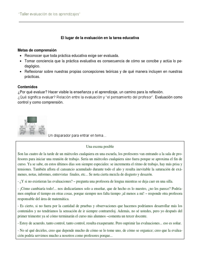 La Evaluación en La Tarea Edcuativa | PDF | Evaluación | Enseñando