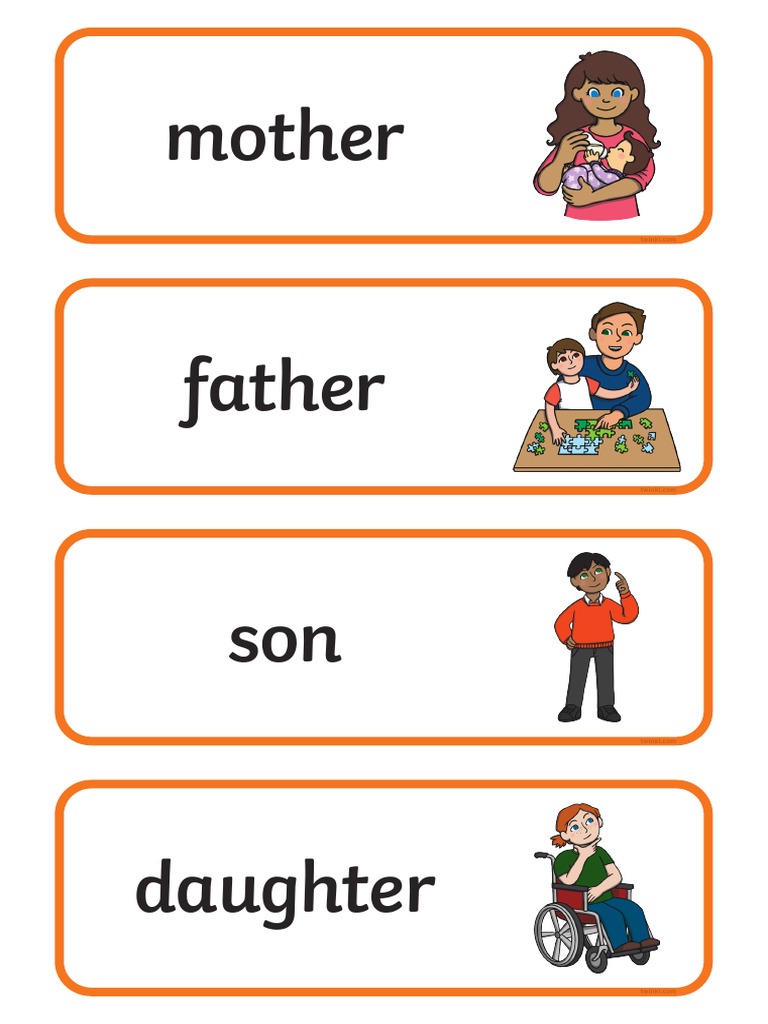 T T 25697 My Family Word Cards Ver 3 | PDF