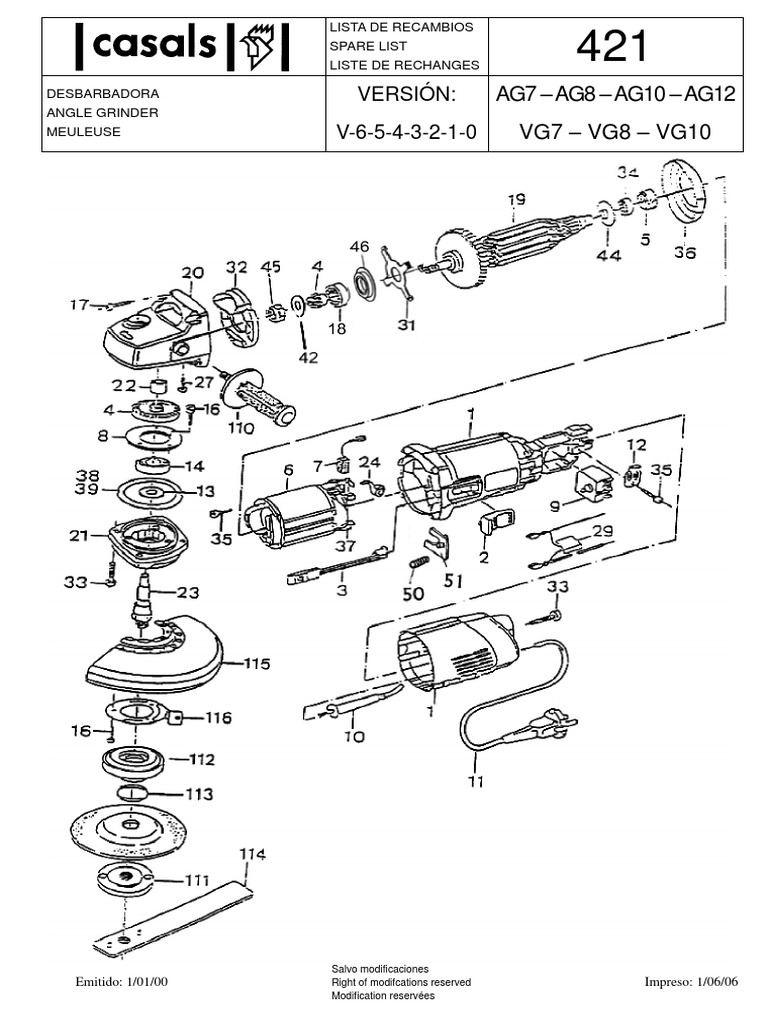 rebarbadora-amoladora casals ag8-115 | PDF