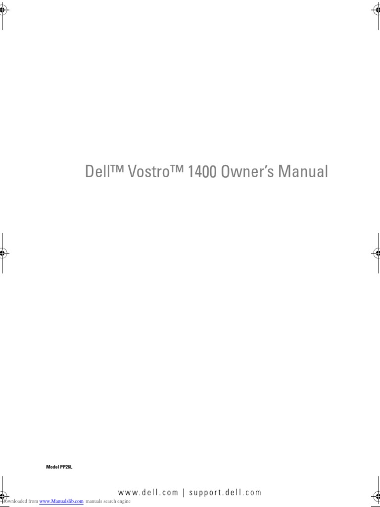 Vostro 1400 | PDF | Microsoft Windows | Operating System