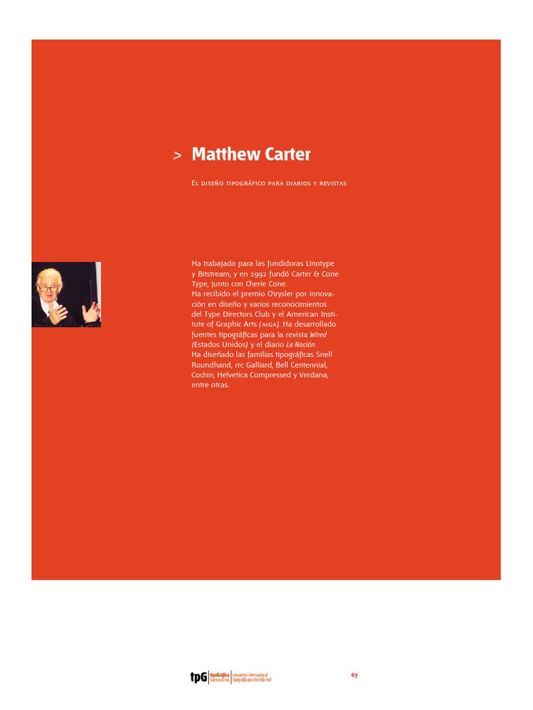 Tipografía de Matthew Carter para Diarios | PDF