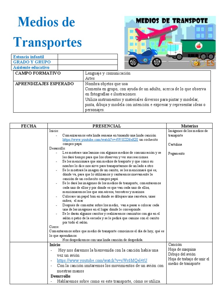 Medios Del Transporte | PDF