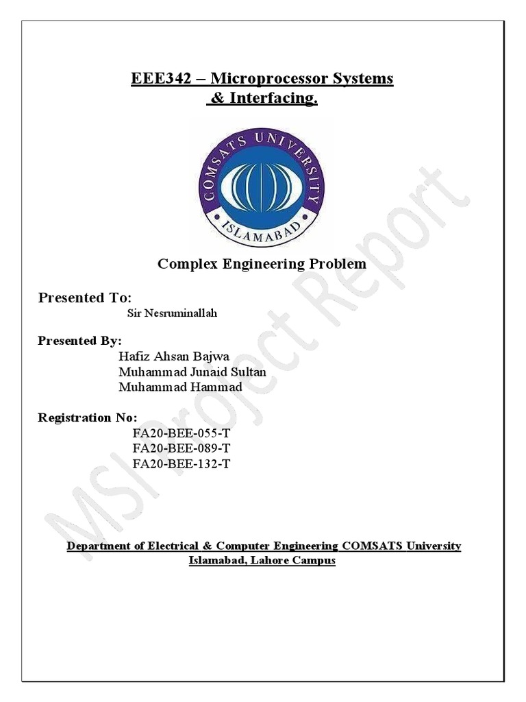MSI CEP Lab Project Report Final Version Report... | PDF | Electric ...