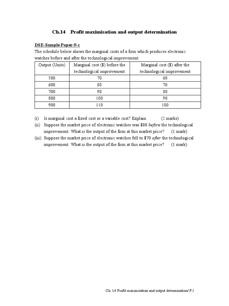 Ch14 pastpaper | PDF