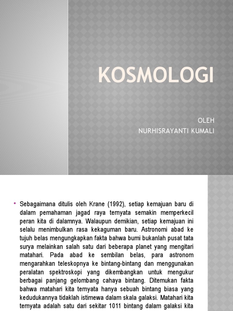 Kosmologi | PDF | Ilmu Sosial
