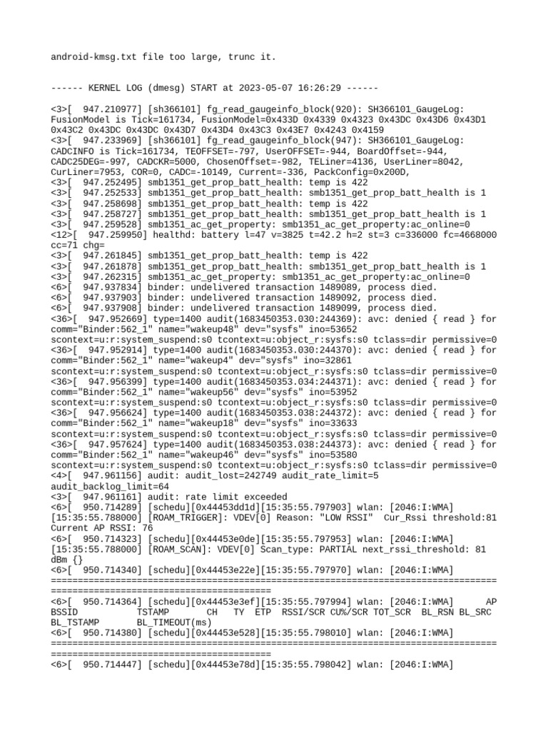 Android KMSG | PDF | Linux | Software