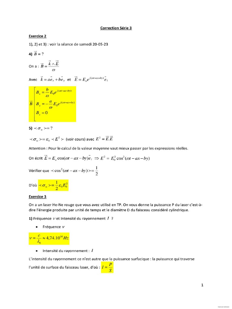 Correction SÃ© Rie 3 | PDF
