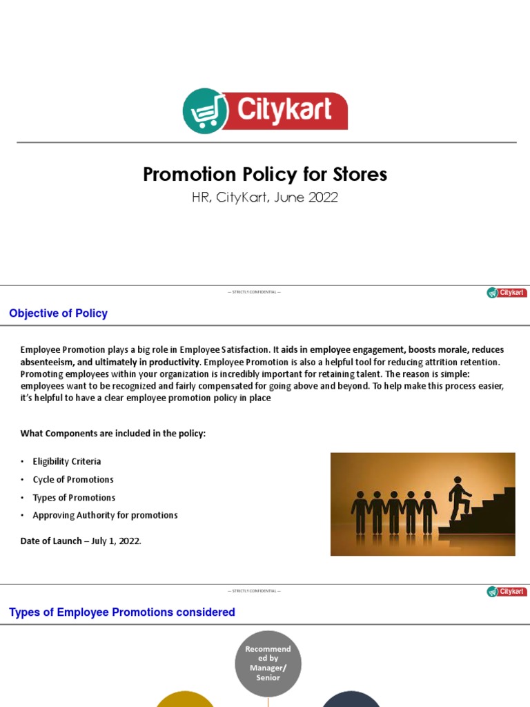Promotion Policy For Stores | PDF