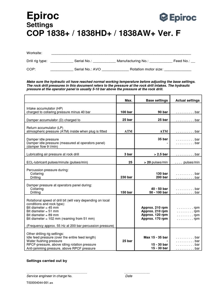 Settings COP 1838+, 1838HD+, 1838AW+ Ver. F | PDF | Atmospheric ...