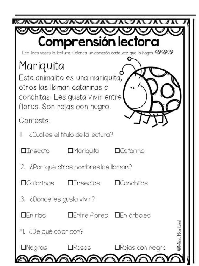 Comprension Lectora | PDF