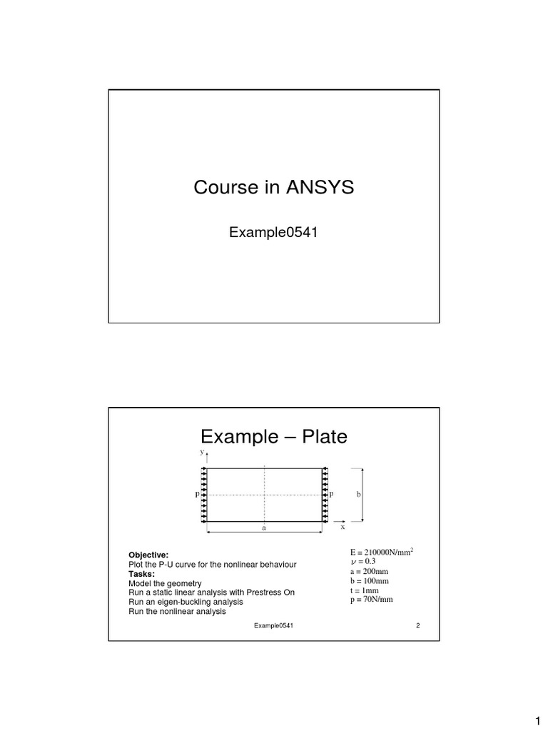 Ansys - Bucklinglecture 5 | PDF | Buckling | Nonlinear System