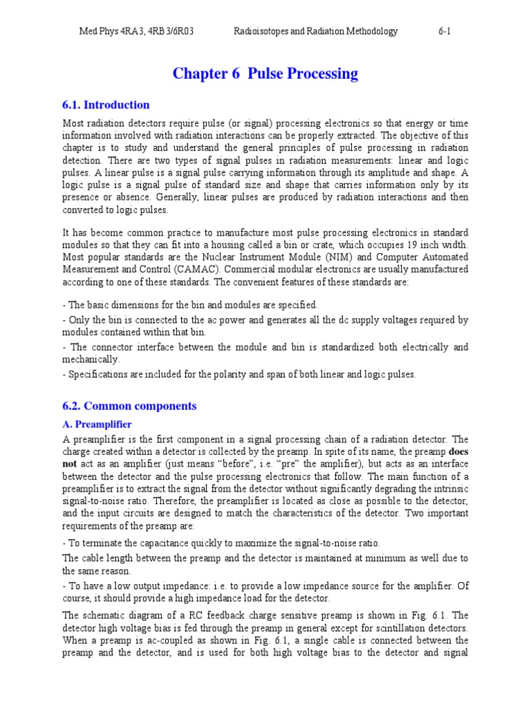 Chapter 6 Pulse Processing | PDF | Analog To Digital Converter | Amplifier