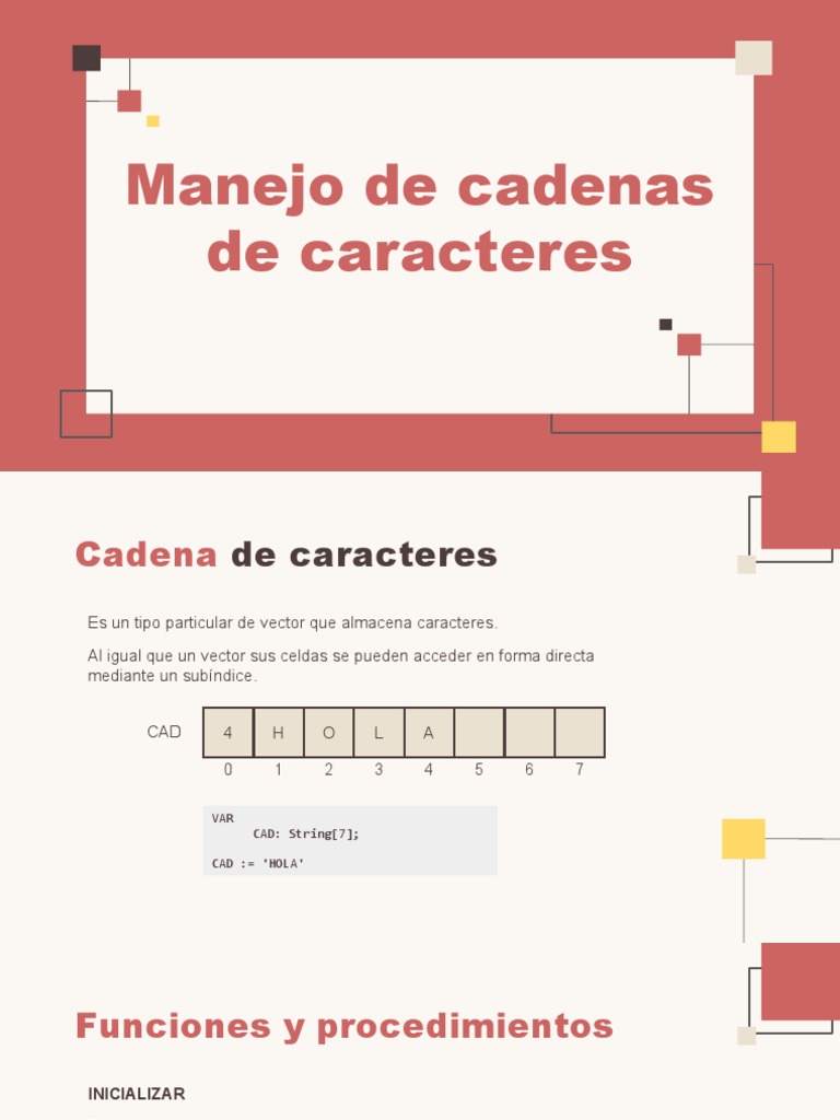 Funciones de Cadenas en Programación | PDF