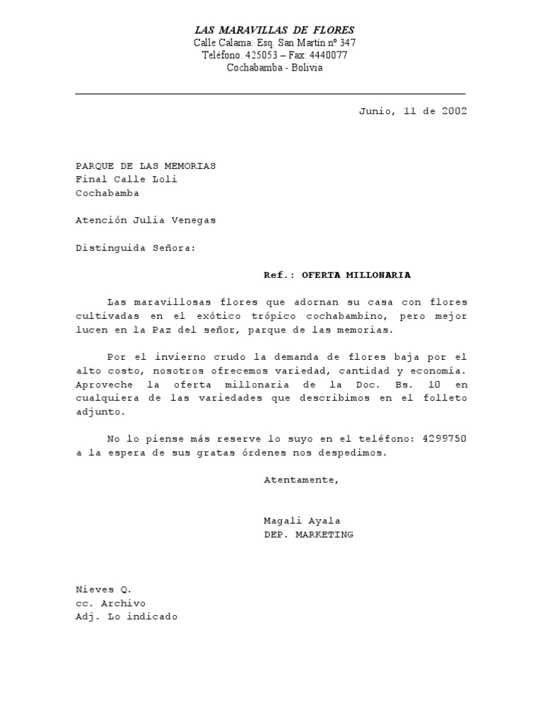 Cartas de Oferta | PDF