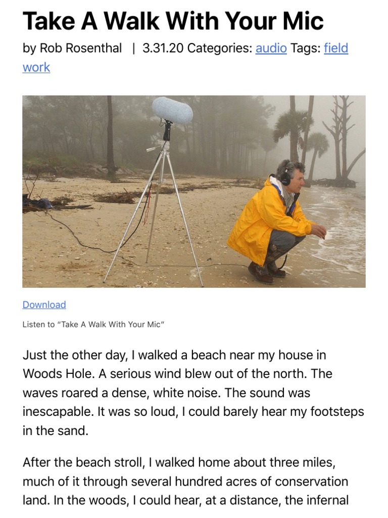 Take A Walk With Your Mic | PDF