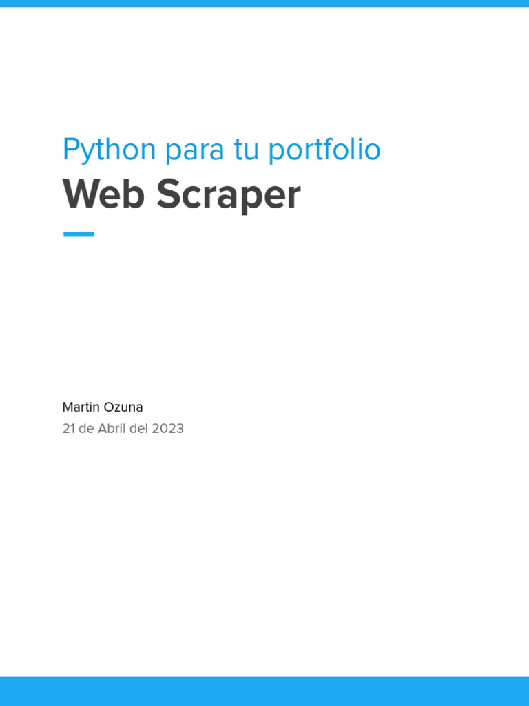 Web Scraper Proyecto para Portfolio | PDF | Mi sql | SQL