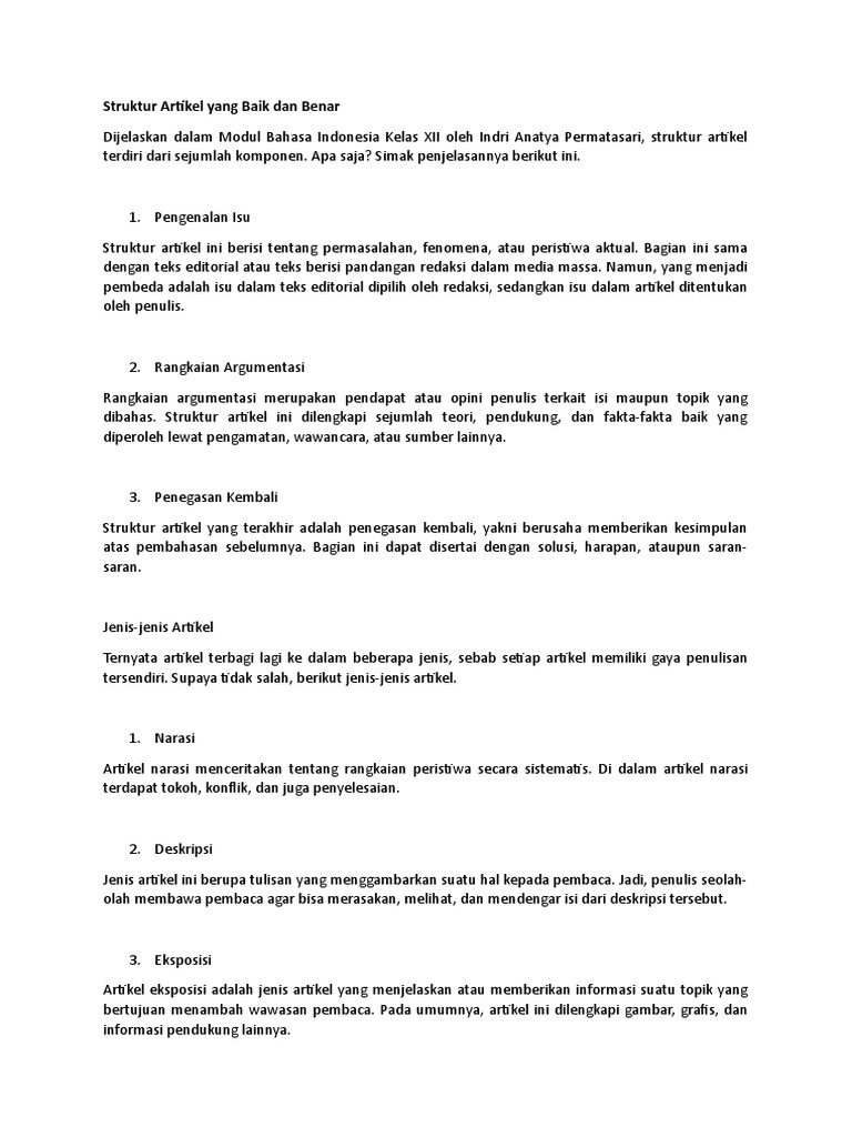 struktur artikel | PDF